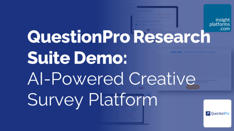 QuestionPro Research Suite Demo: AI-Powered Creative Survey Platform ...